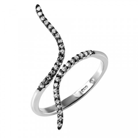 Sterling Silver Open Dip Bar Ring SBGR00972