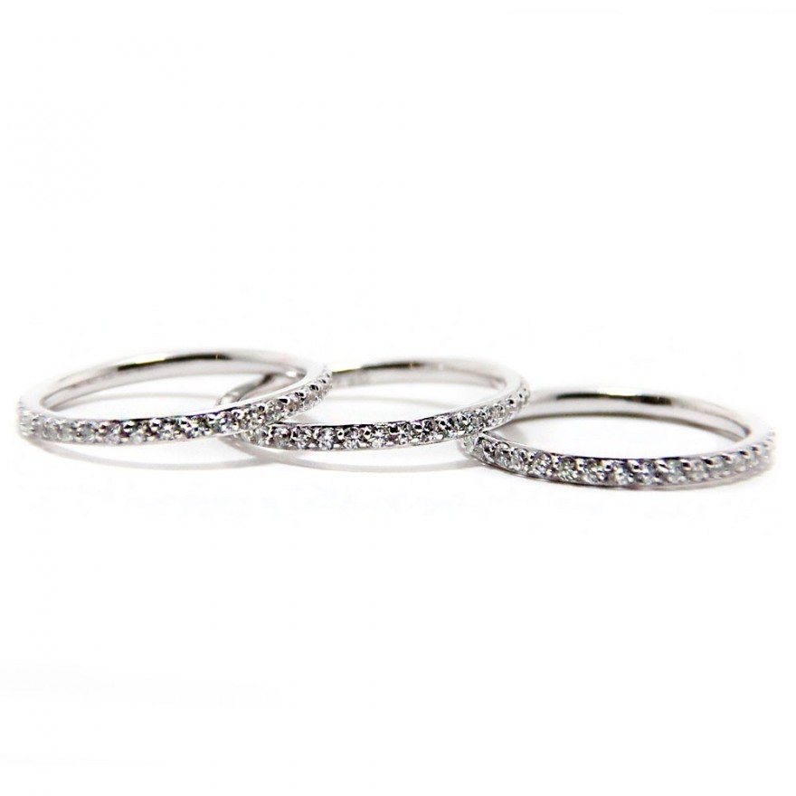 Sterling Silver CZ Stackable Ring Set SSTR00513