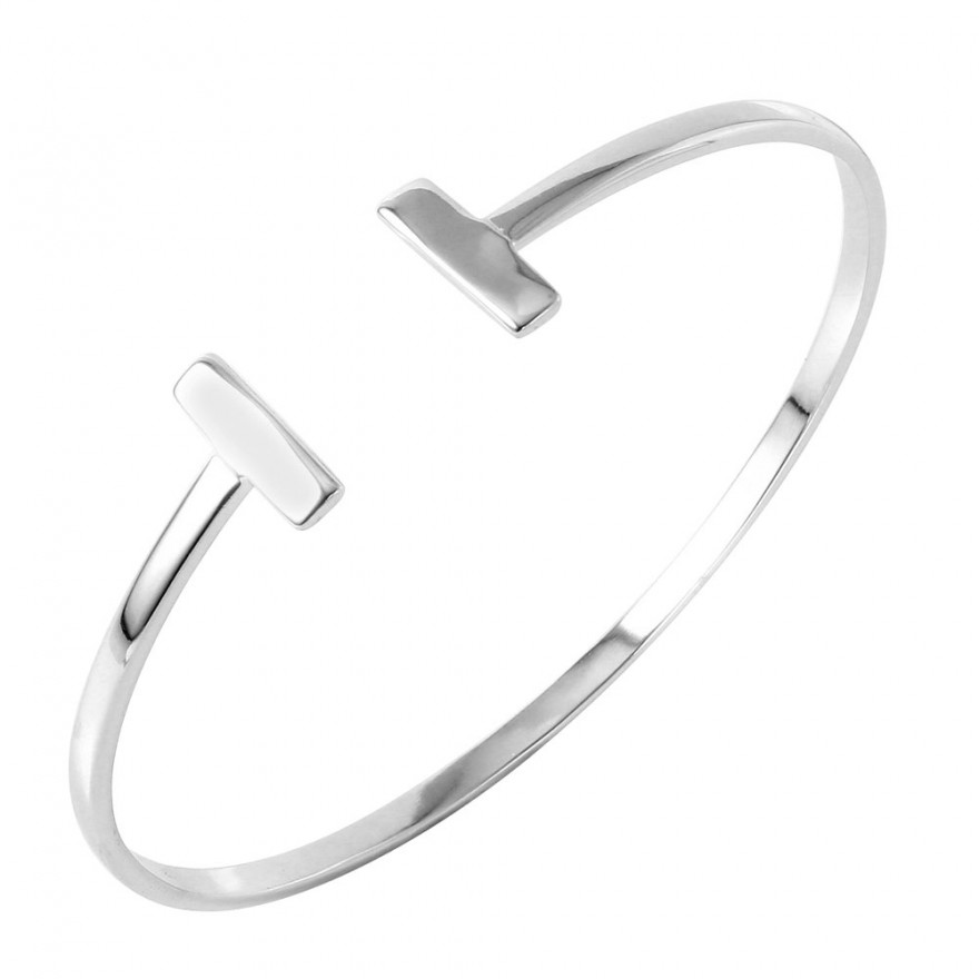Sterling Silver Clear CZ Arrow Cuff Bracelet SSTB00510