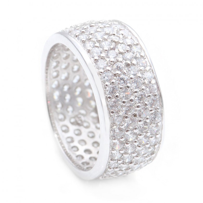 Sterling Silver Black Micro Pave Ring SACR00052